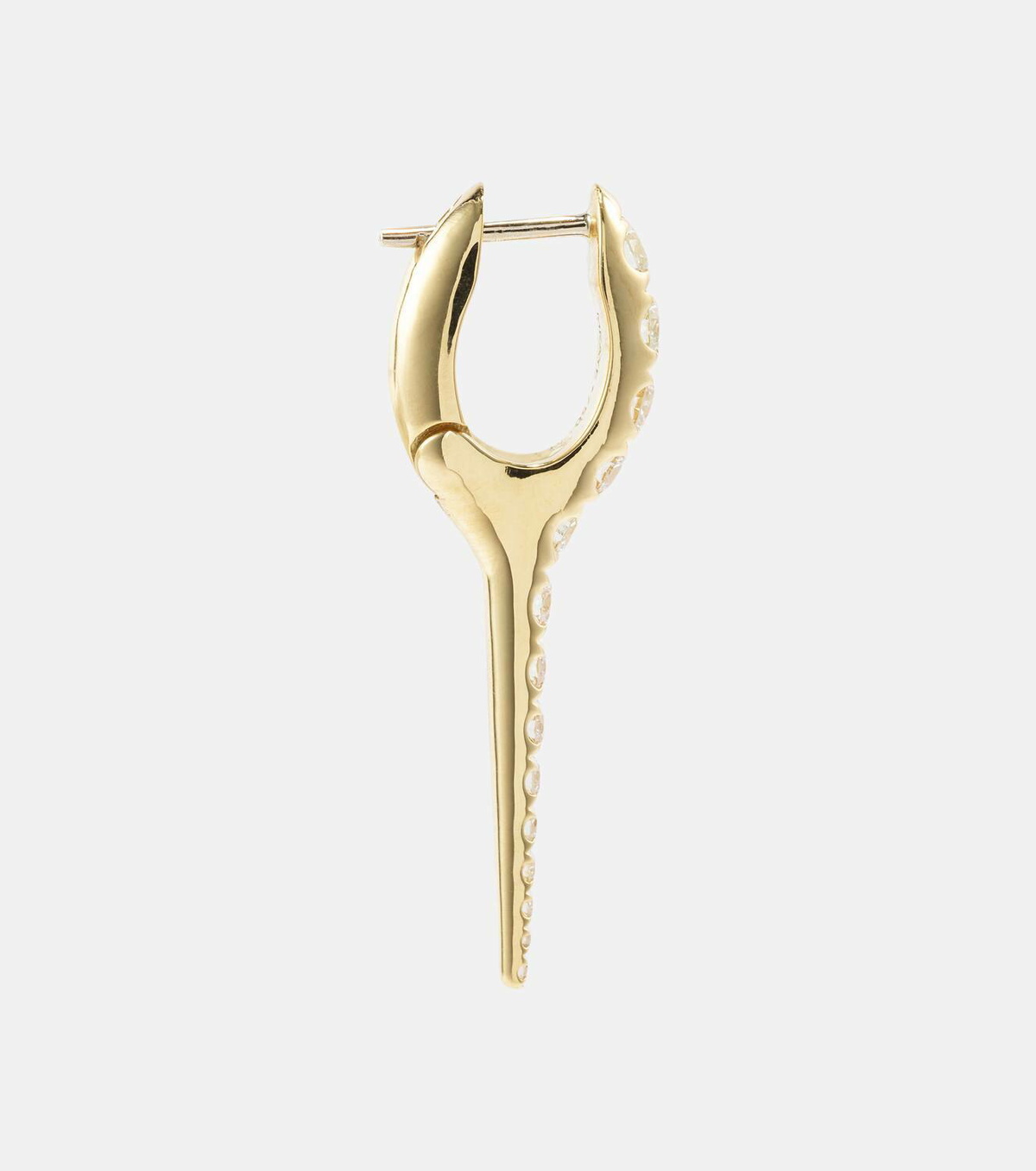 Melissa Kaye Lola Needle Small 18kt gold earrings with diamonds Melissa ...