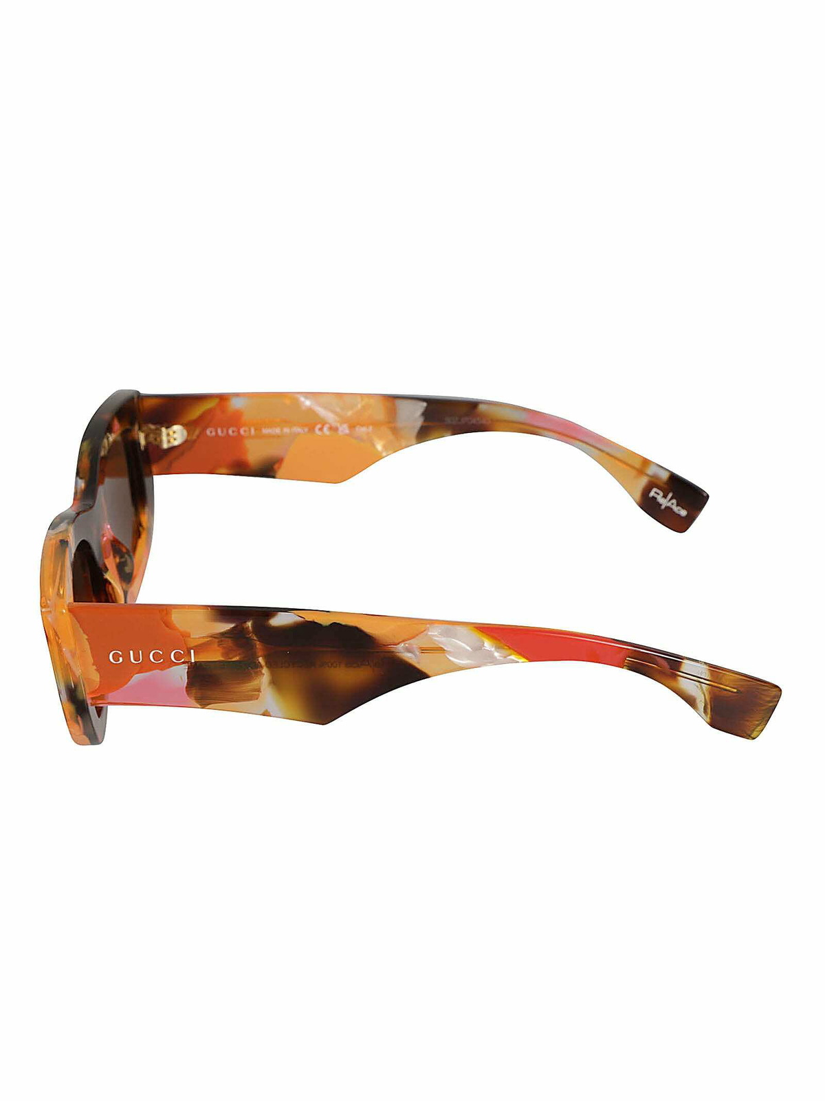 Gucci Eyewear Logo Lens Curved Rectangle Sunglasses Gucci