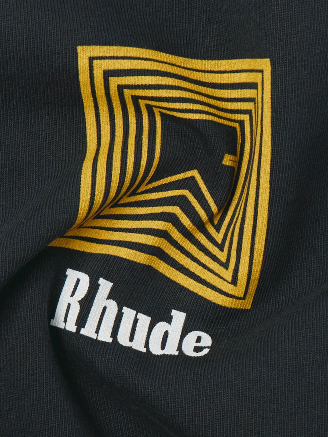 Rhude - Chevron Logo-Print Cotton-Jersey T-Shirt - Black Rhude