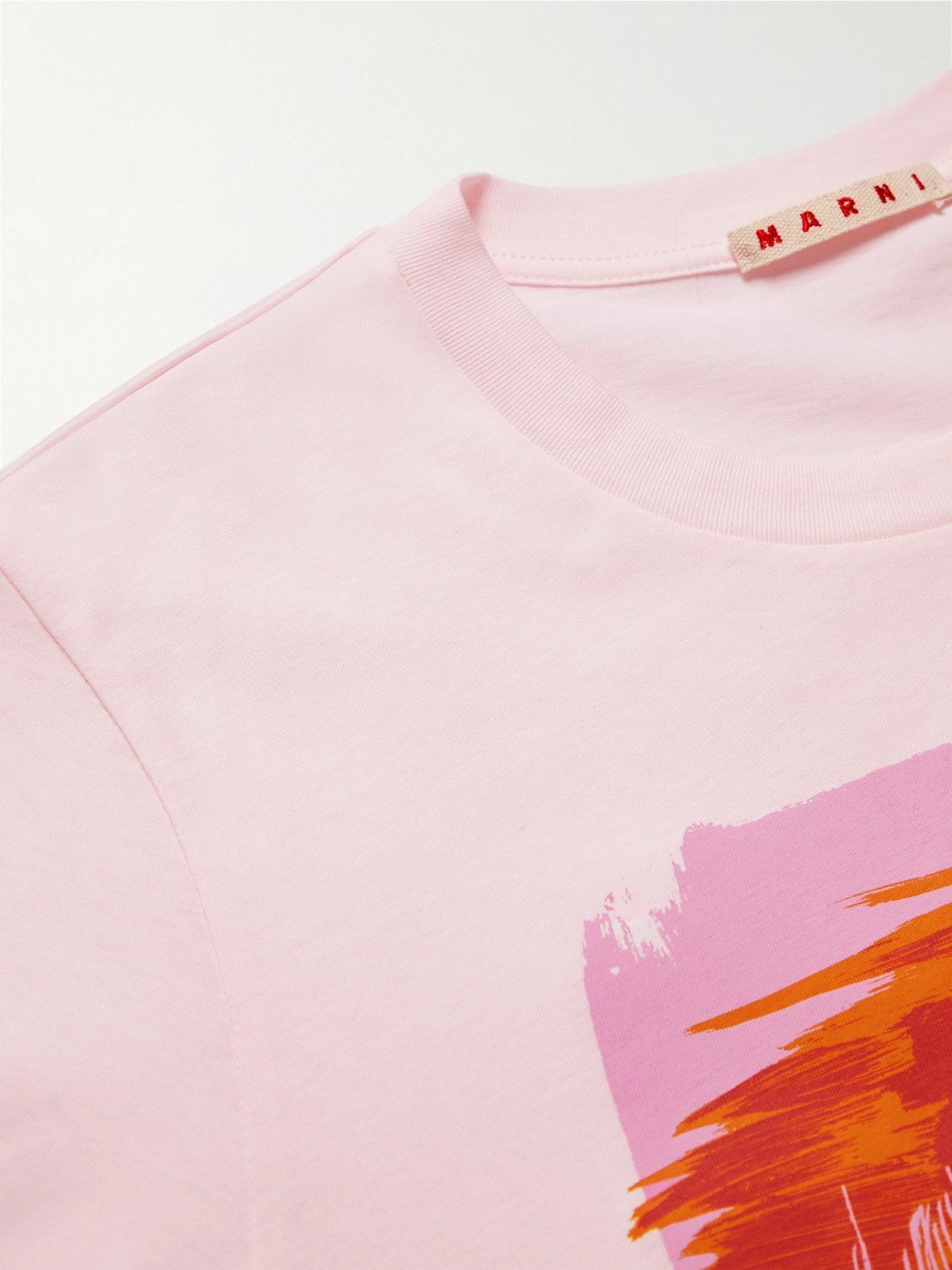 Marni - Slim-Fit Logo-Print Cotton-Jersey T-Shirt - Pink Marni