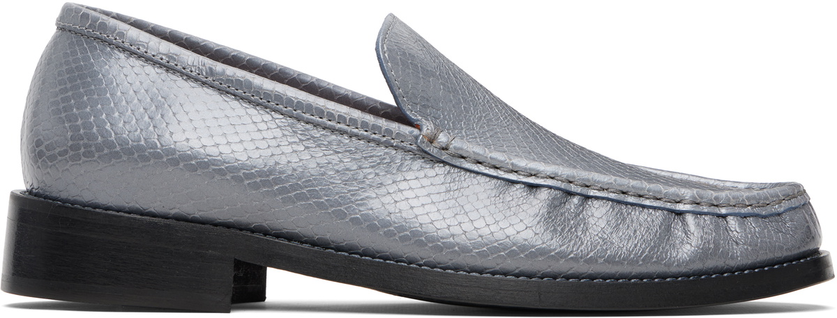 Acne Studios Gray Leather Loafers Acne Studios