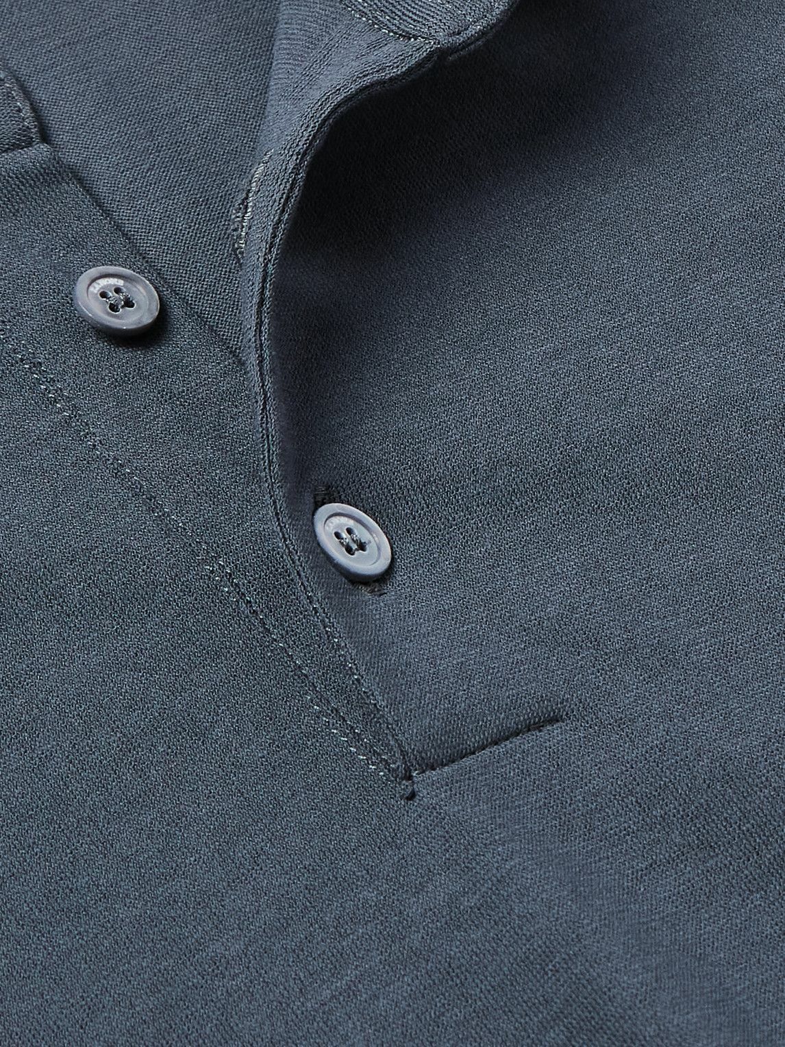 Incotex - Slim-Fit Ice Cotton Polo Shirt - Blue Incotex