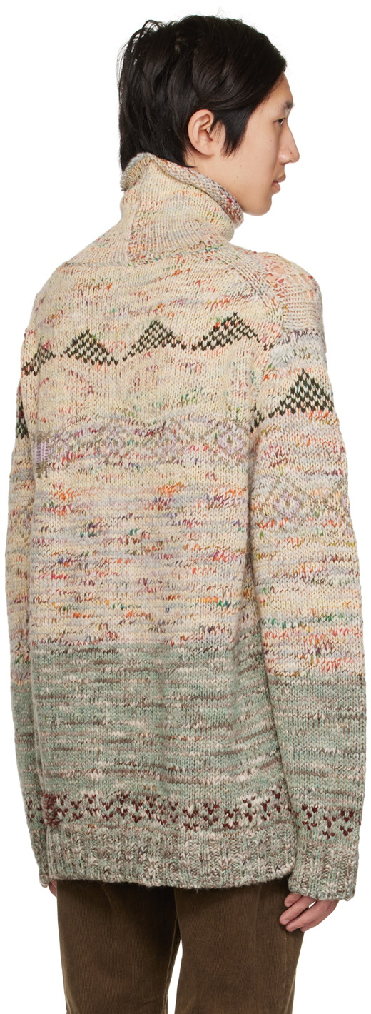 Acne Studios Beige Roll-Up Deconstructed Turtleneck Acne Studios