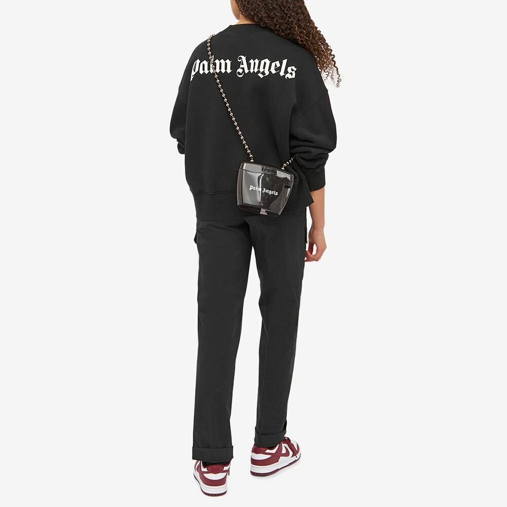 Palm Angels Women's Classic Logo Crew Sweat in Black/White Palm Angels
