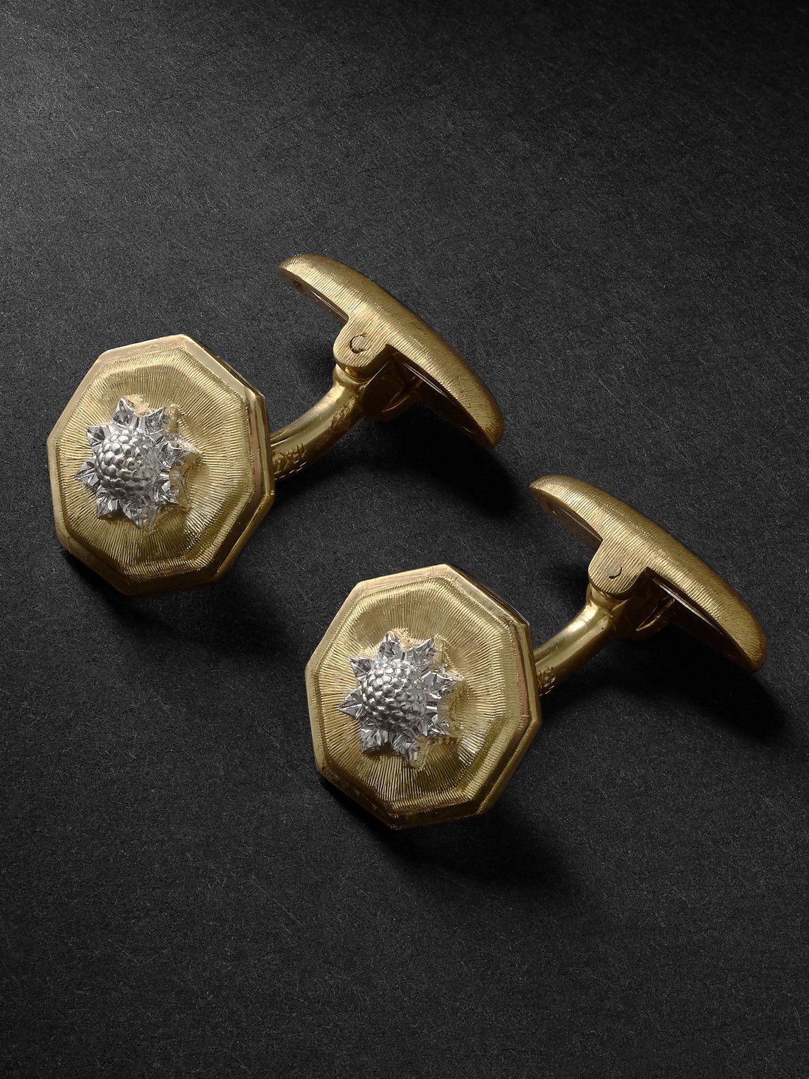 Buccellati - Marcri Classica Gold and Sterling Silver Cufflinks Buccellati