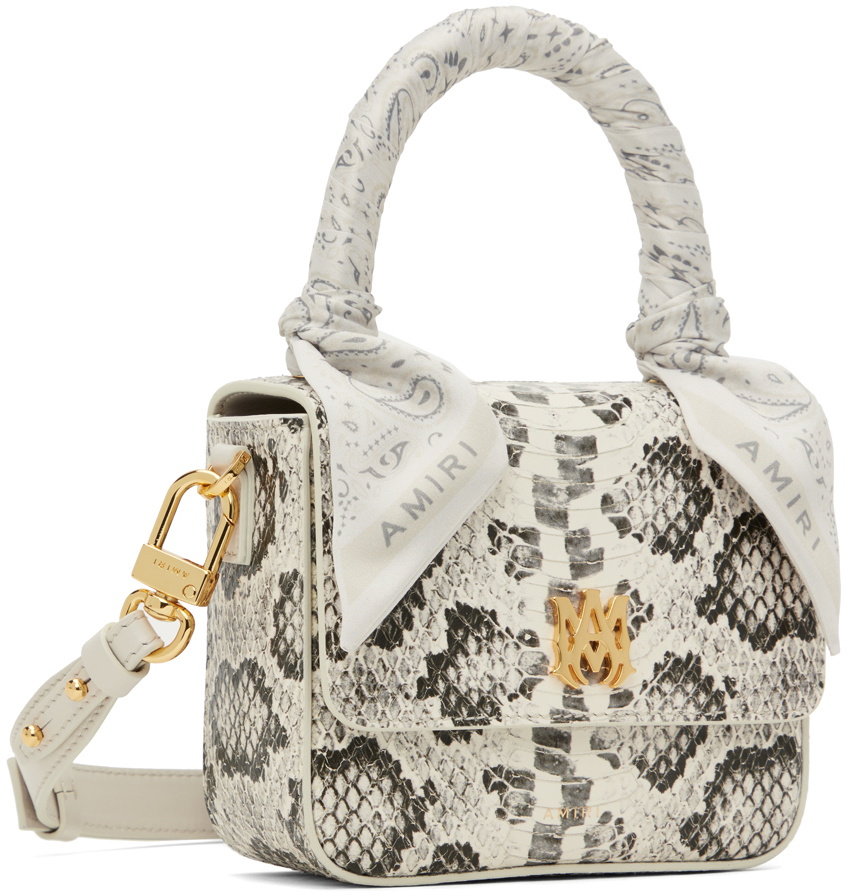 AMIRI Off-White Snake Print Micro MA Bag Amiri