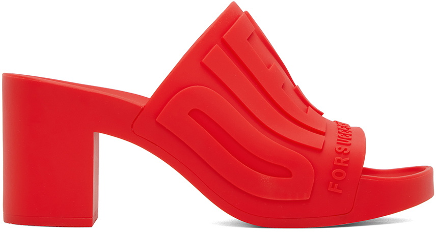Diesel Red Pamela Heeled Sandals Diesel