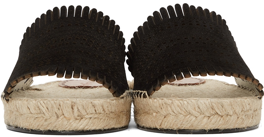 ALAÏA Black Openwork Sandals ALAÏA