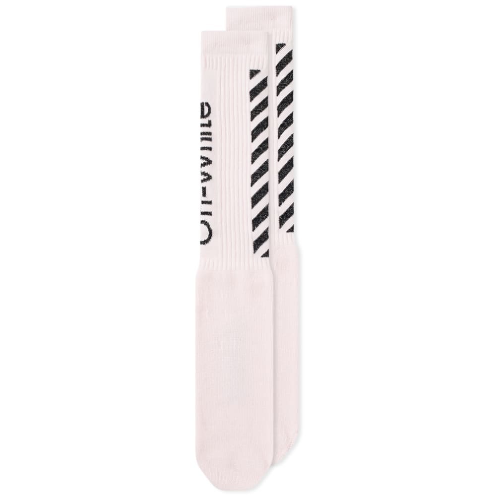 Off-White Diagonal Sock Pink & Black Off-White