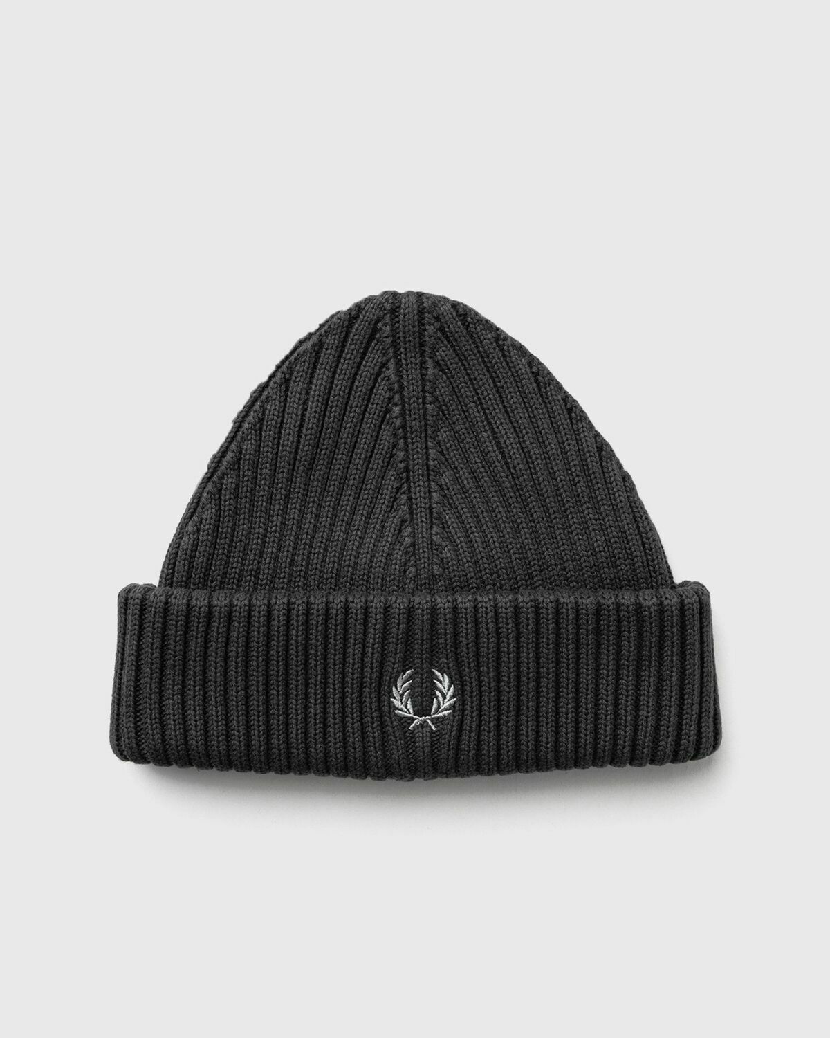 Fred Perry COTTON RIB BEANIE Grey Mens Beany Fred Perry