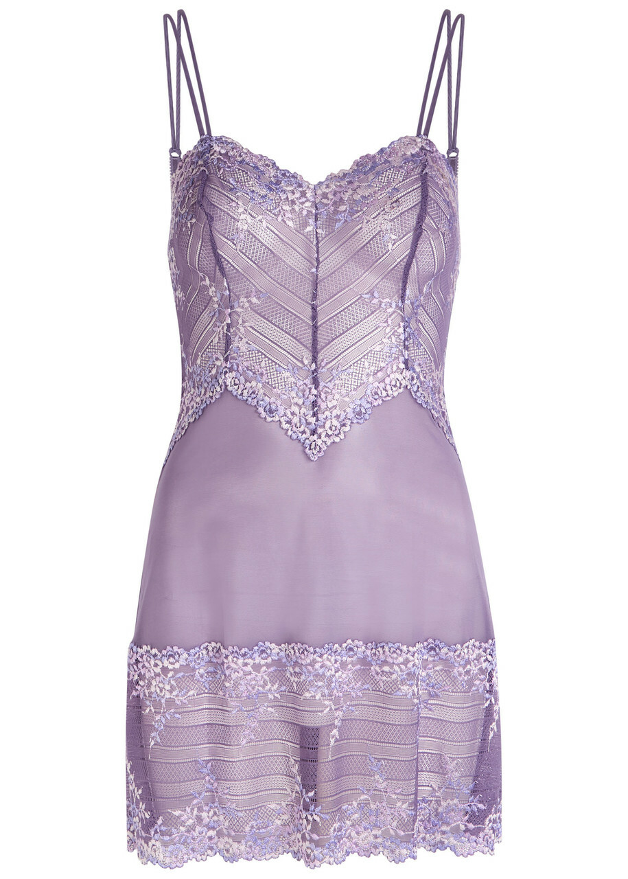 Wacoal Embrace Embroidered Lace Chemise Purple Wacoal