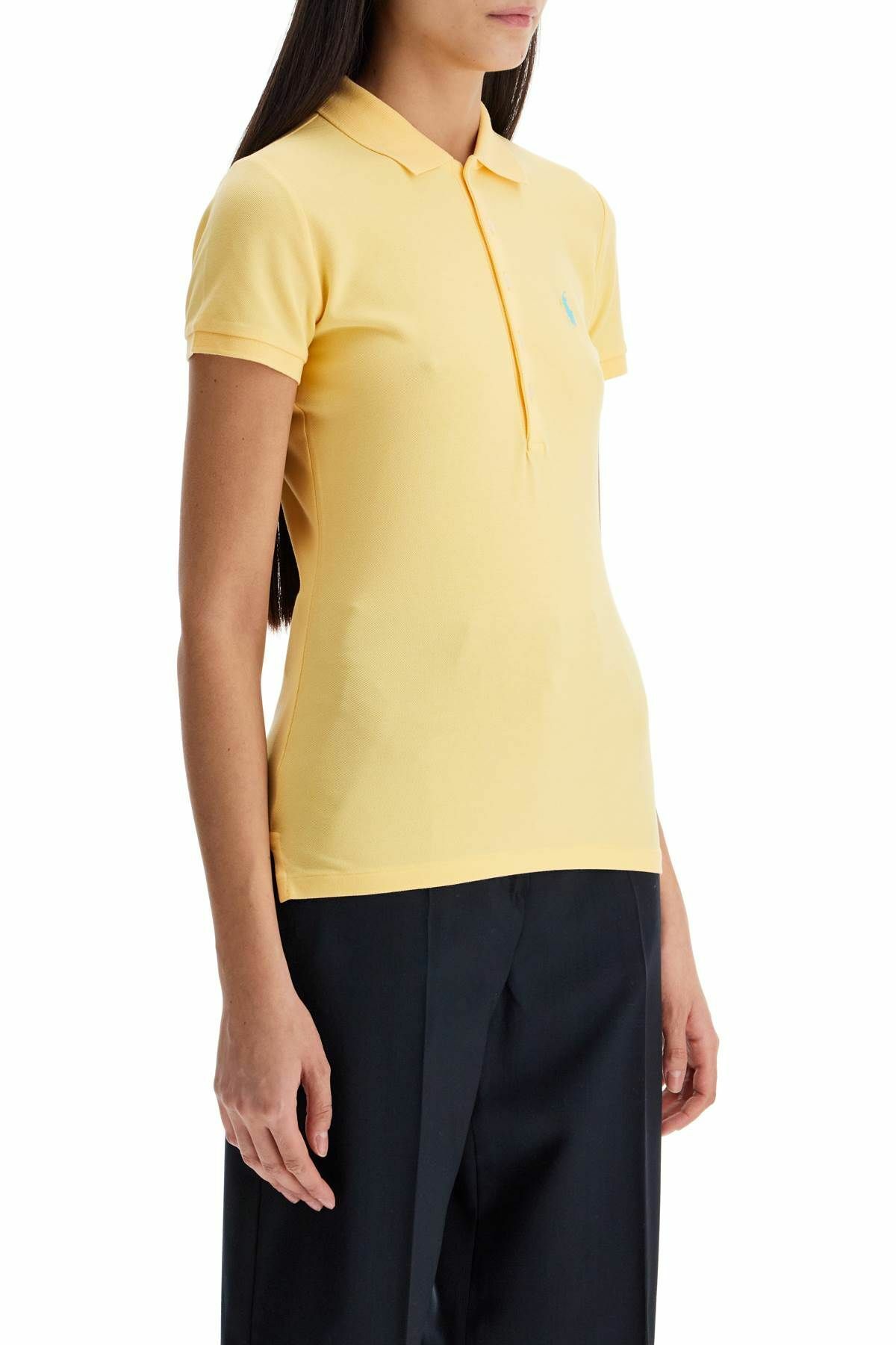 POLO RALPH LAUREN julie slim fit five button polo shirt Yellow Polo ...