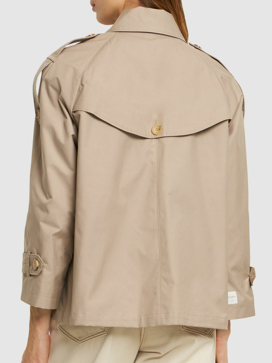 MAX MARA - Dtrench Cotton Twill Short Jacket Max Mara