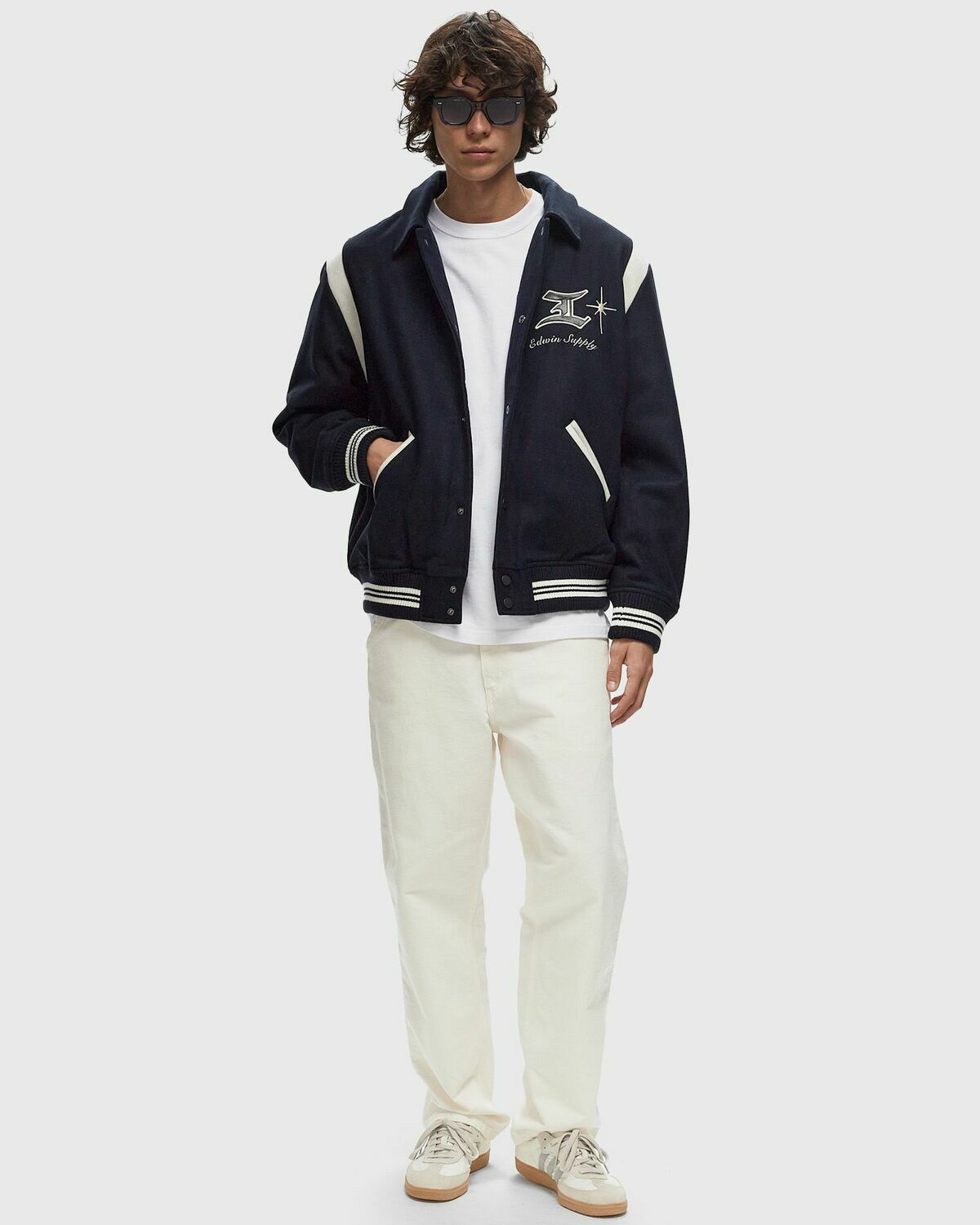 Edwin Campus Jacket Black Bomber Jackets/College Jackets Edwin