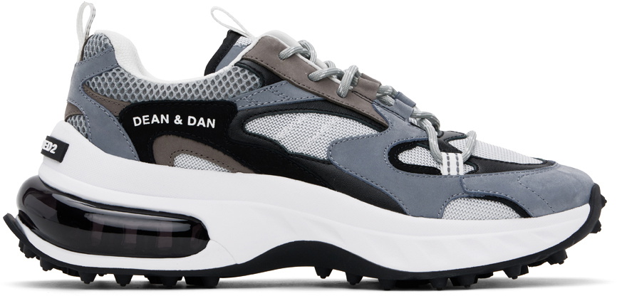 Dsquared2 Gray & Blue Bubble Sneakers Dsquared2
