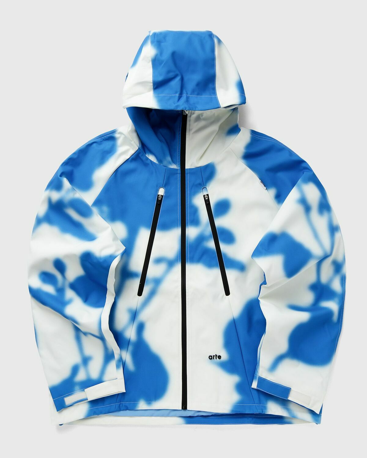Arte Antwerp Blue Flower Tech jacket blue/white Mens Windbreaker Arte ...