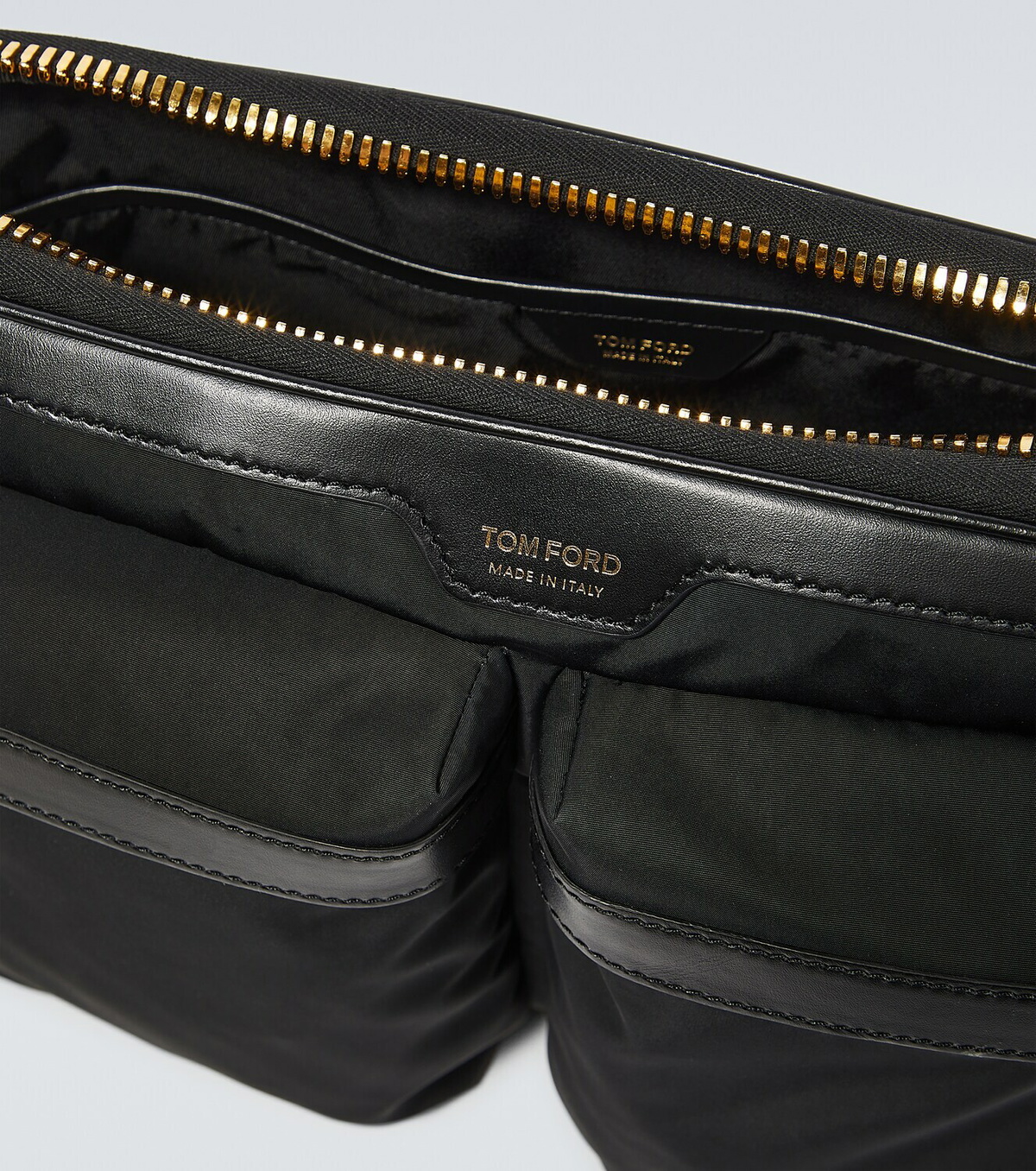 Tom Ford Utility leather-trimmed pouch TOM FORD