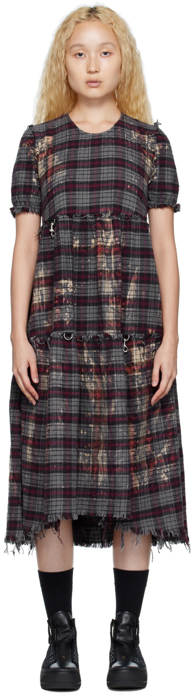 R13 Gray Goth Midi Dress R13