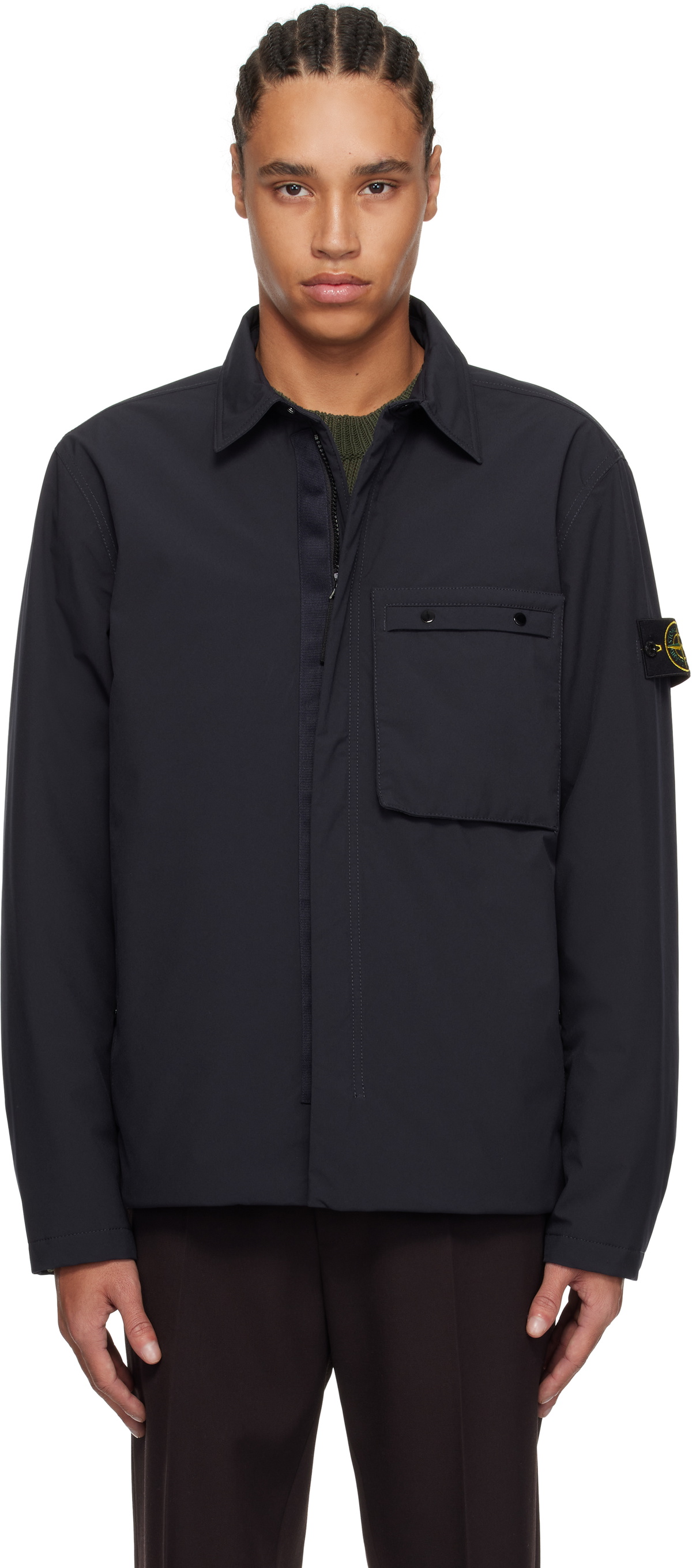 Stone Island Navy Soft Shell-R PrimaLoft Insulated Jacket Stone Island