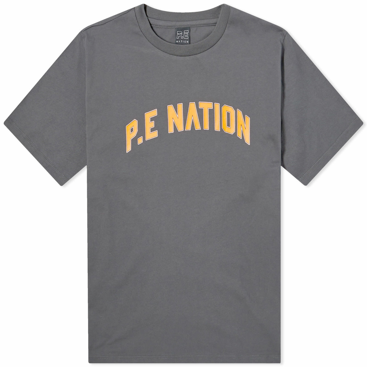 P.E Nation Women's Transmission Logo T-Shirt in Grey P.E Nation