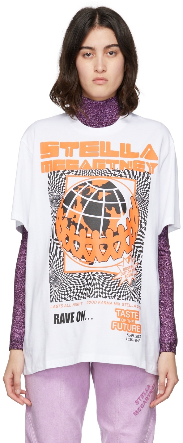 Stella McCartney White Rave T-Shirt Stella McCartney