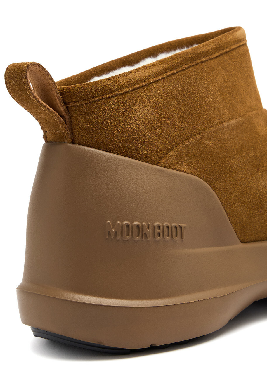 Moon Boot Luna Suede Ankle Boots Tan Moon Boot