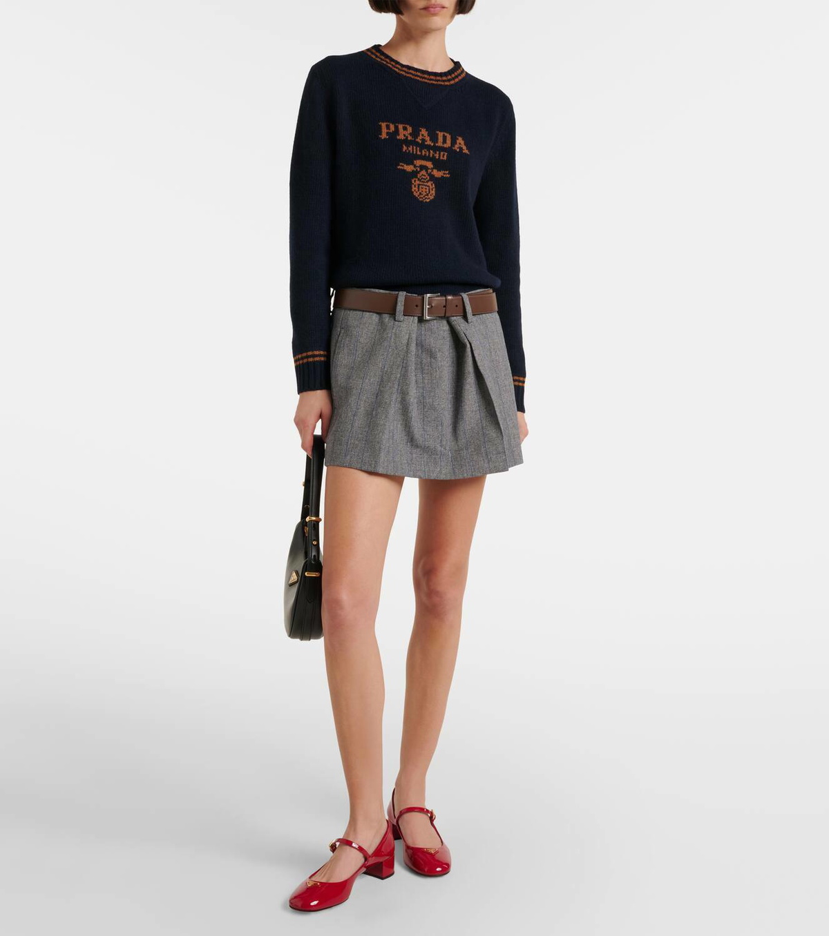 Prada Checked wool miniskirt Prada