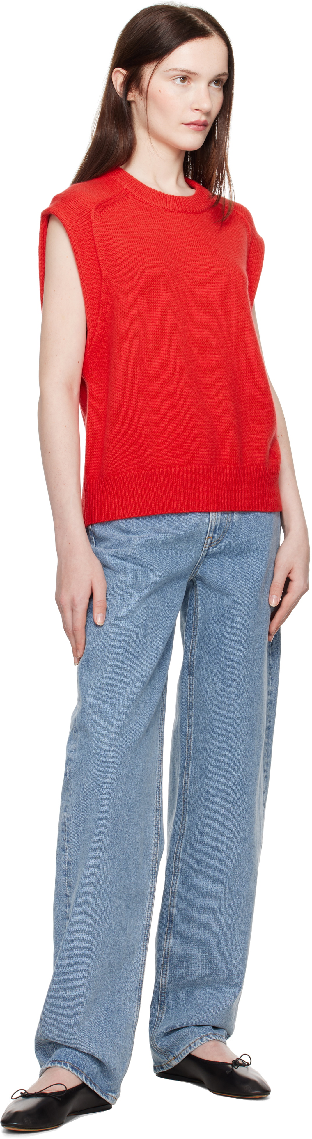 Loulou Studio Red Mari Vest Loulou Studio