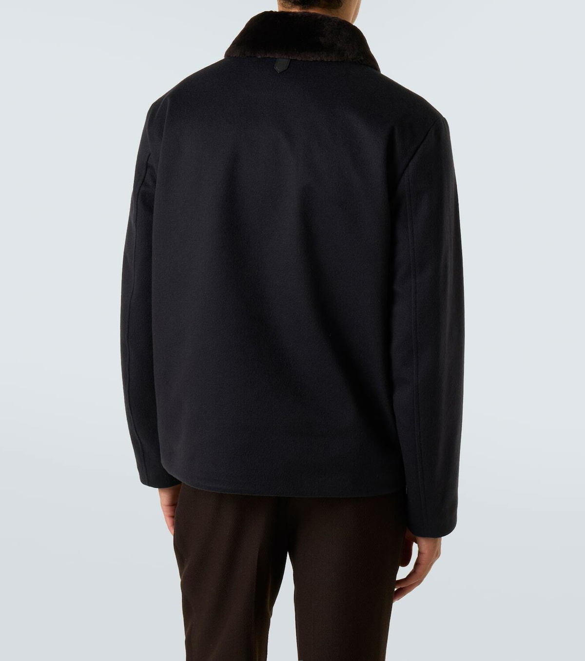 Canali Shearling-trimmed cashmere jacket Canali