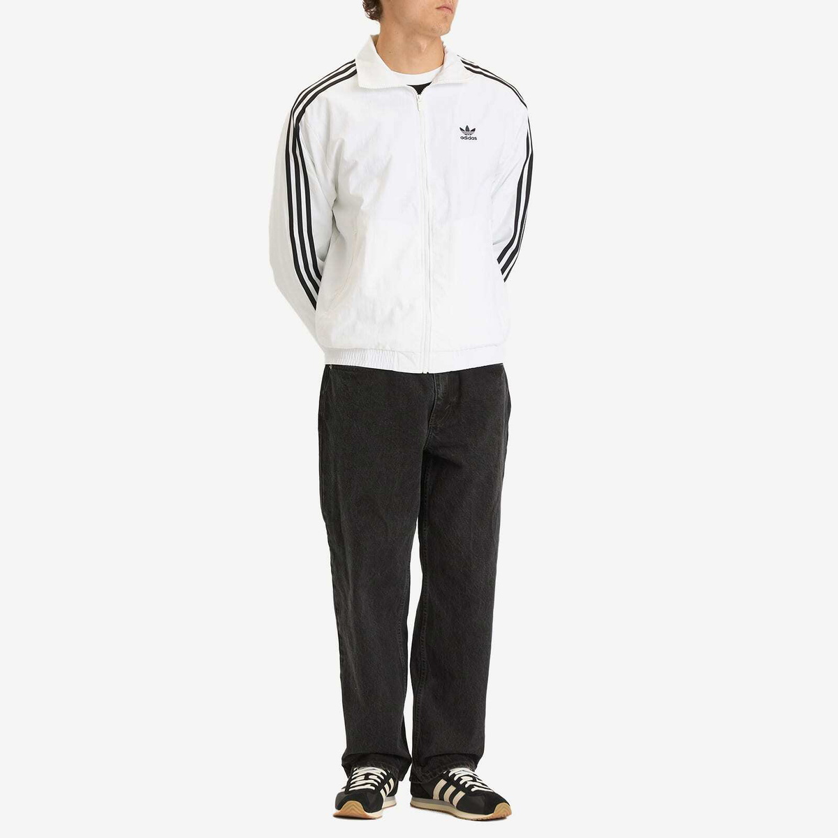 Adidas Men's Firebird Track Top in White/Black adidas