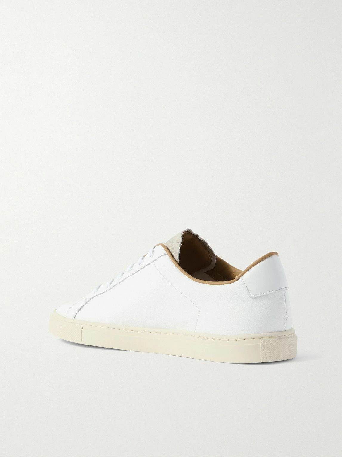 Common Projects - Retro Low Full-Grain Leather Sneakers - White Common ...