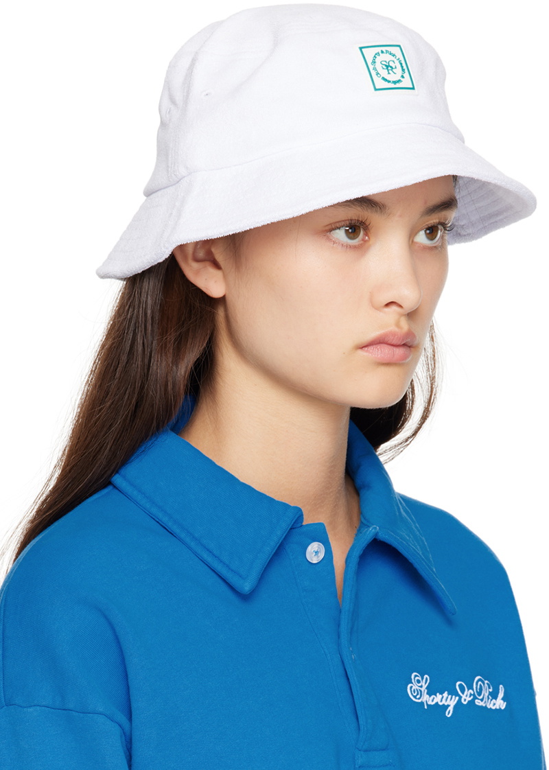 Sporty & Rich White SRC Bucket Hat Sporty & Rich