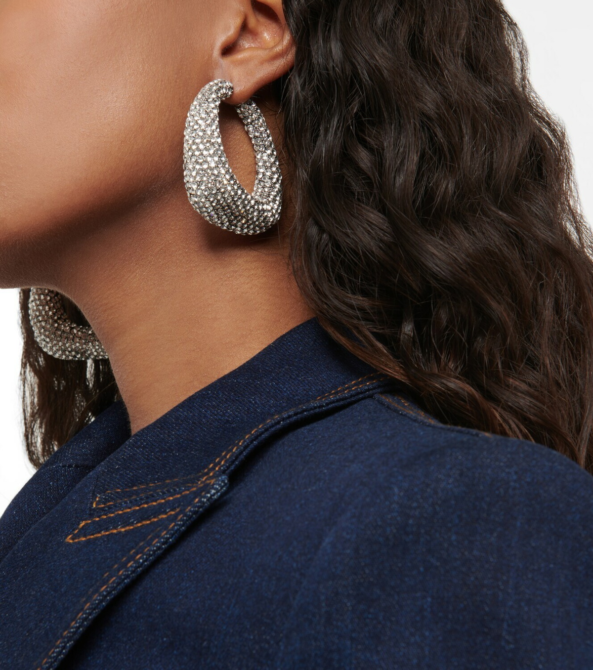 Alexander McQueen Crystal-embellished hoop earrings Alexander McQueen Alexander McQueen Crystal-embellished hoop earrings Alexander McQueen