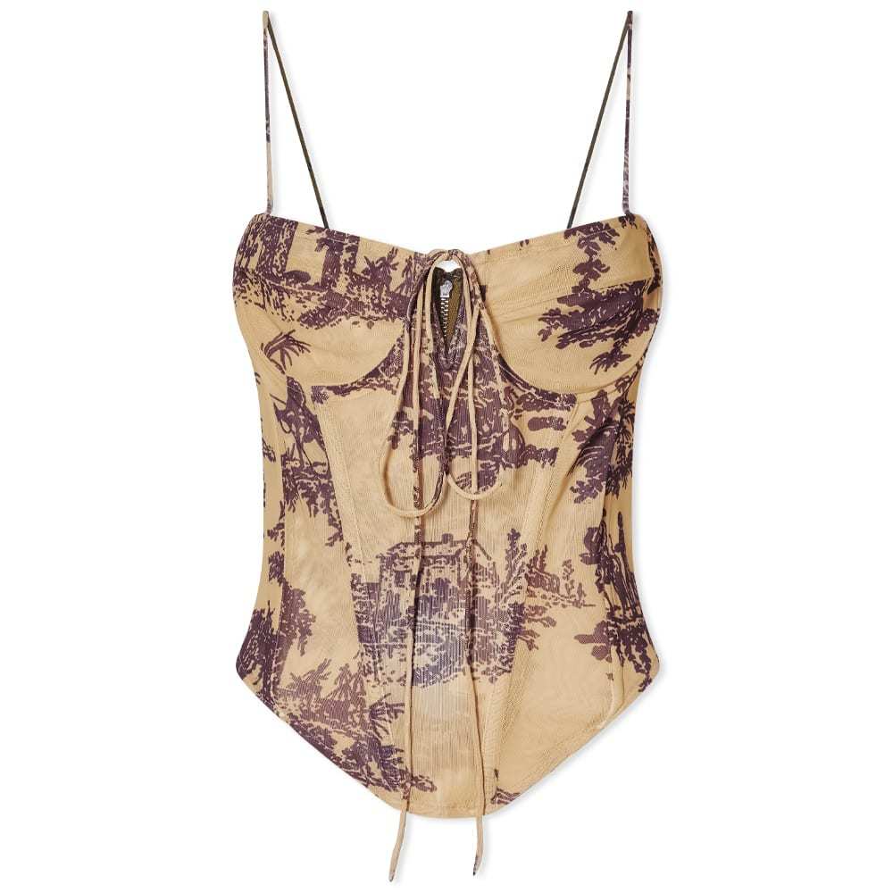 Miaou Aphex Gold Toile Halterneck Corset Miaou