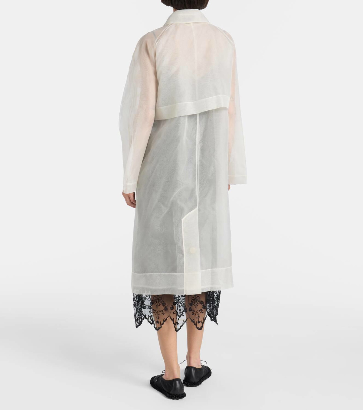 Simone Rocha Stuffed Carnation sheer silk organza coat Simone Rocha
