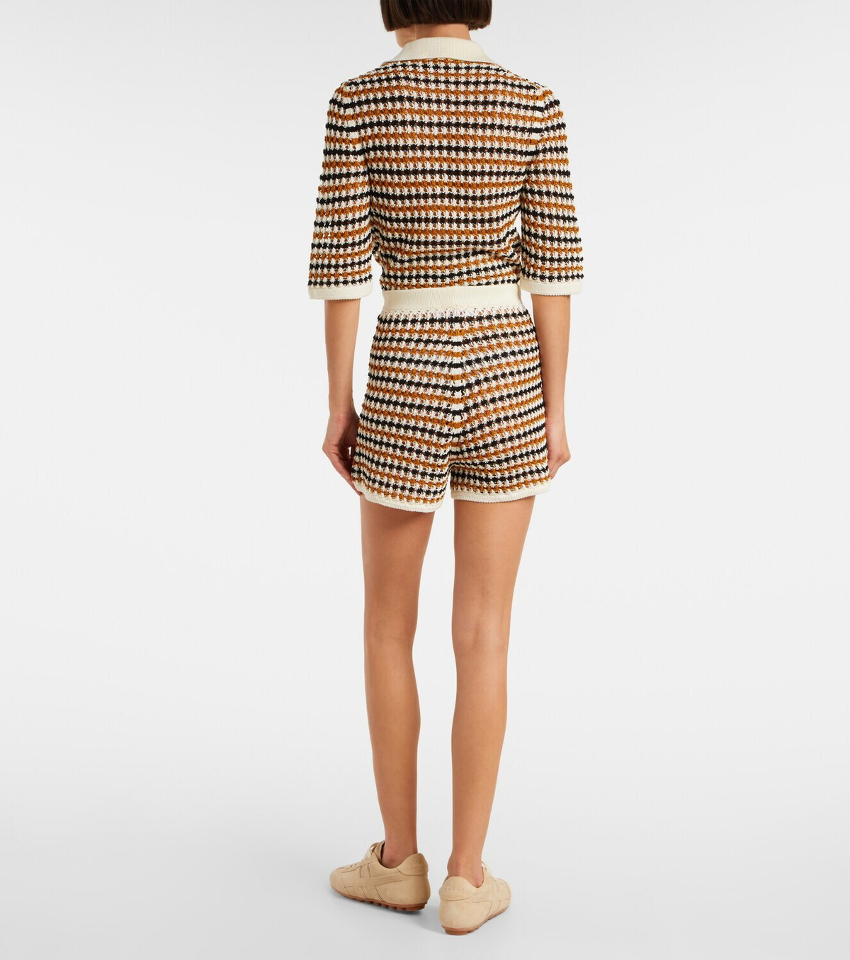 Eres Disco open-knit cotton-blend shorts ERES