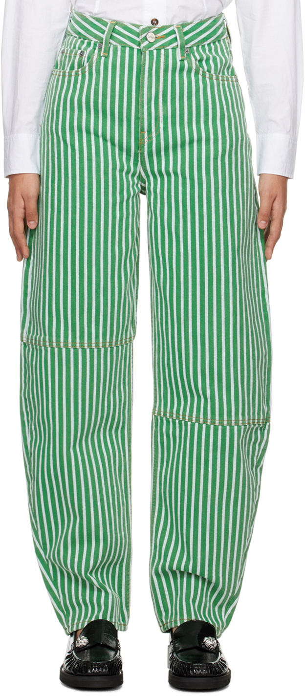 GANNI Green Stary Jeans GANNI