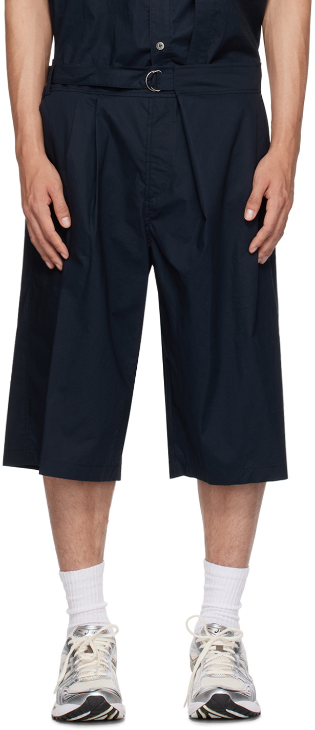 LE17SEPTEMBRE Navy Wrap Shorts LE17SEPTEMBRE