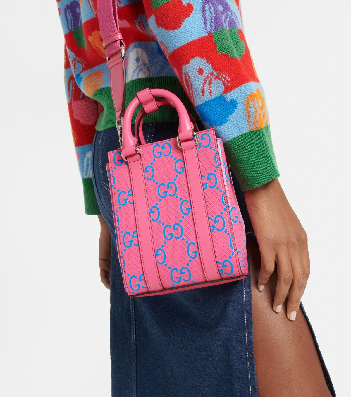 Gucci - Mini GG embossed leather tote Gucci