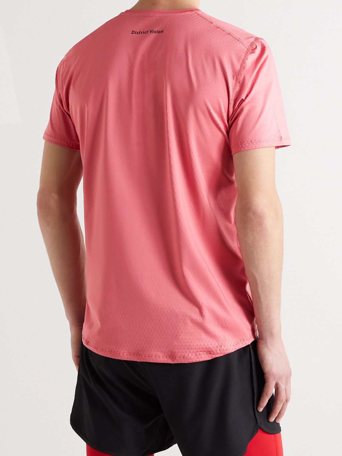 DISTRICT VISION - Air-Wear Stretch-Jersey T-Shirt - Red District Vision