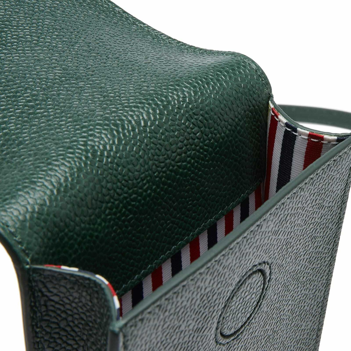 Thom Browne Men's 4 Bar Cross Body Bag in Dark Green Thom Browne