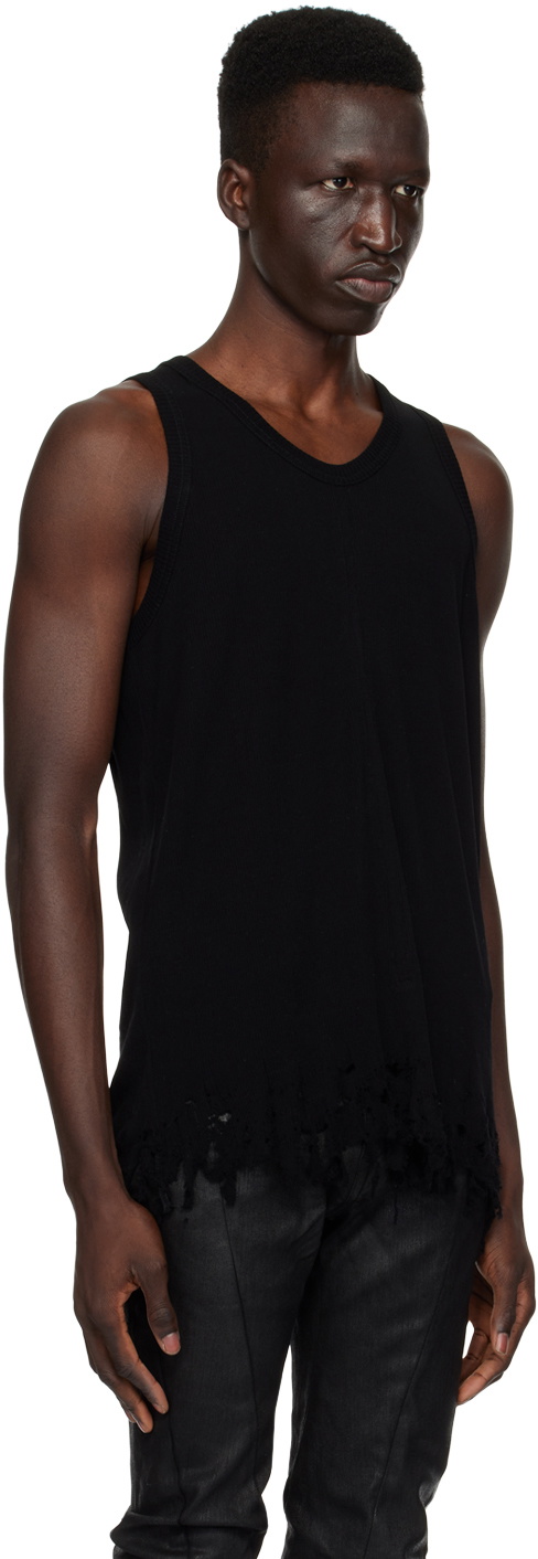 Julius Black Damaged Tank Top Julius