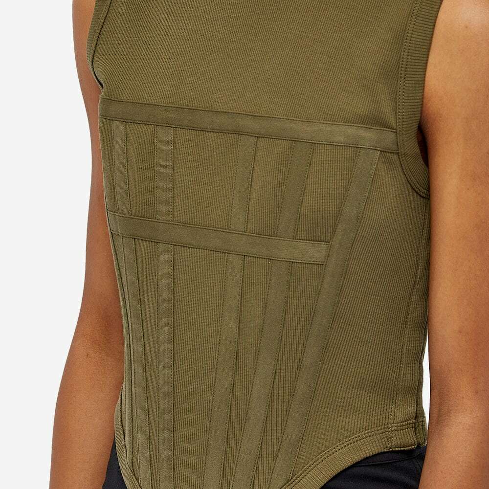 Dion Lee Women's Rib Corset Tank Top in Moss Dion Lee