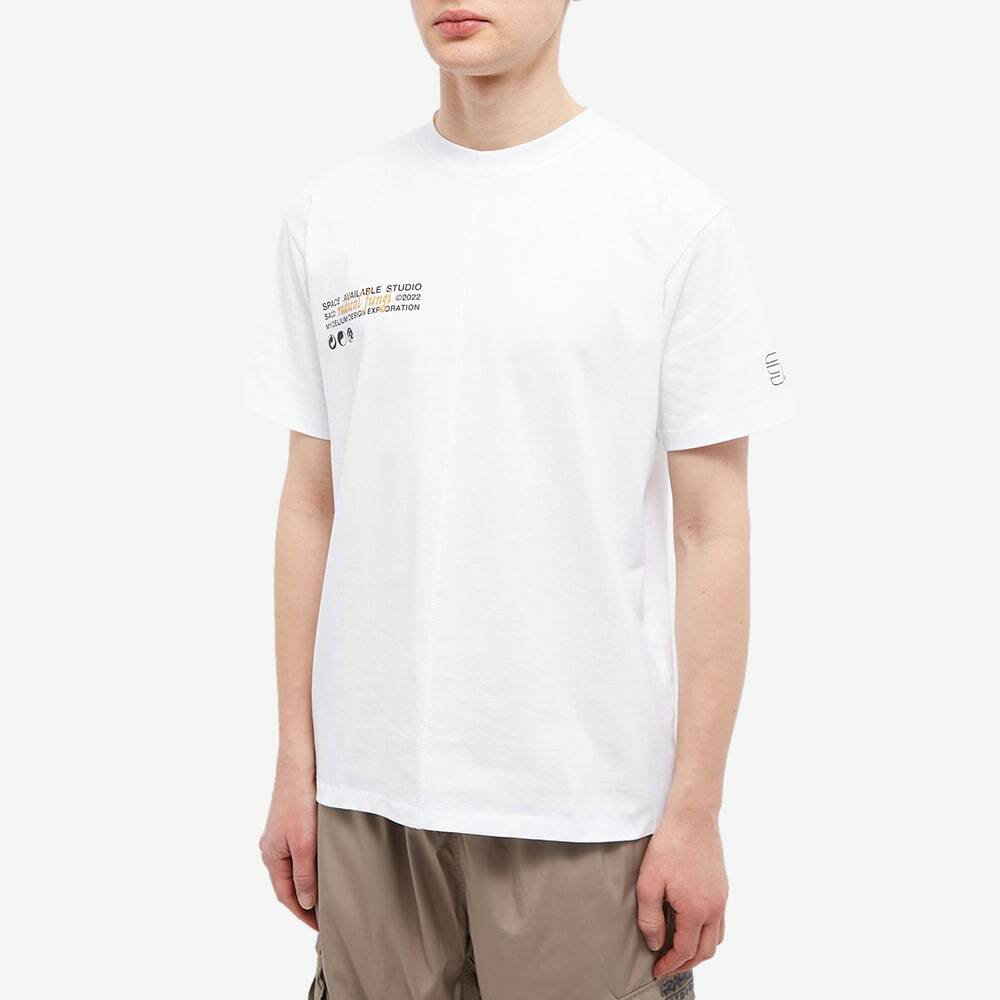 Space Available Men's Upcycled Case Study T-Shirt in White Space Available Space Available Men's Upcycled Case Study T-Shirt in White Space Available