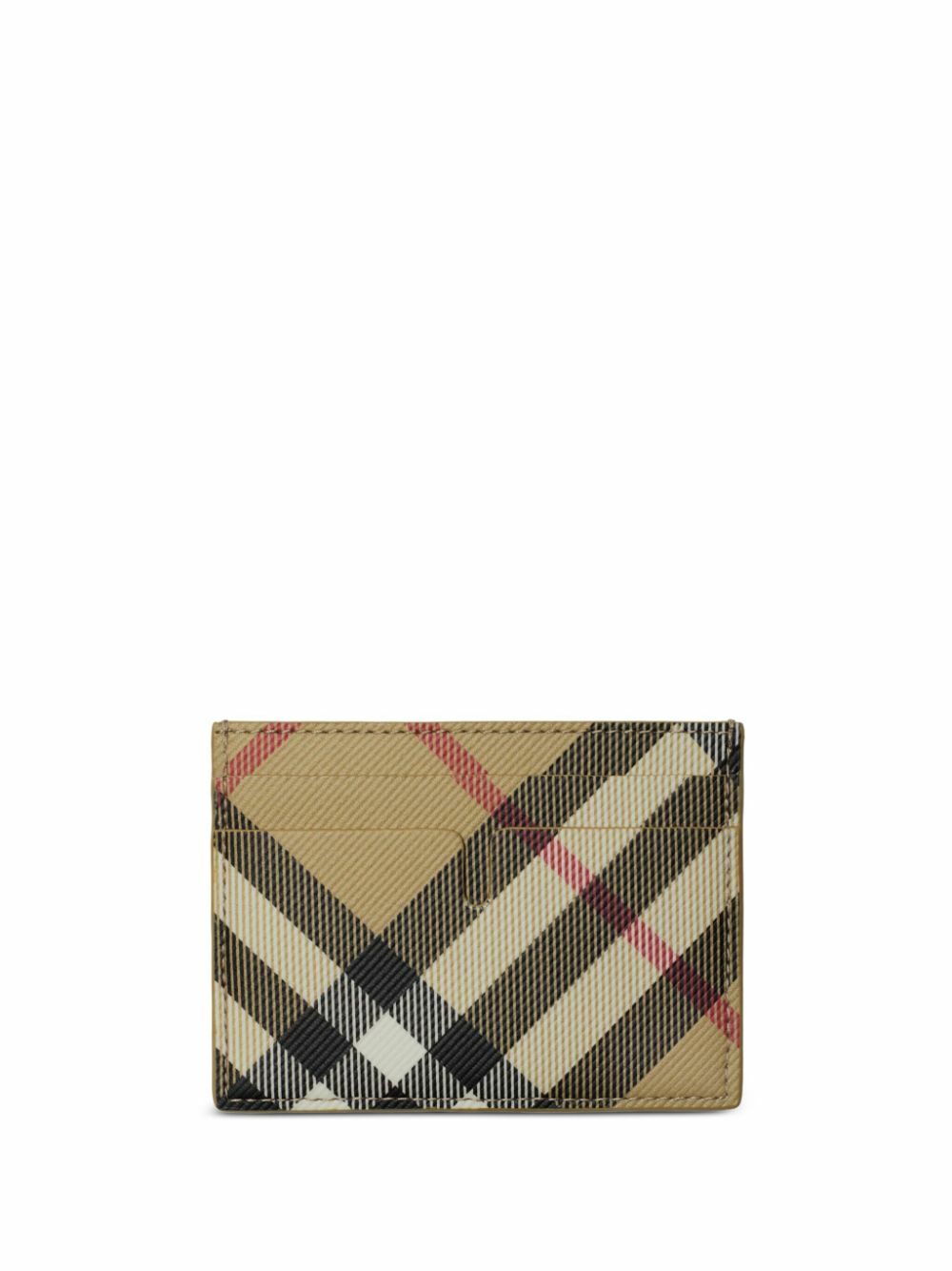Burberry Neutral Vintage Check Card Holder Burberry