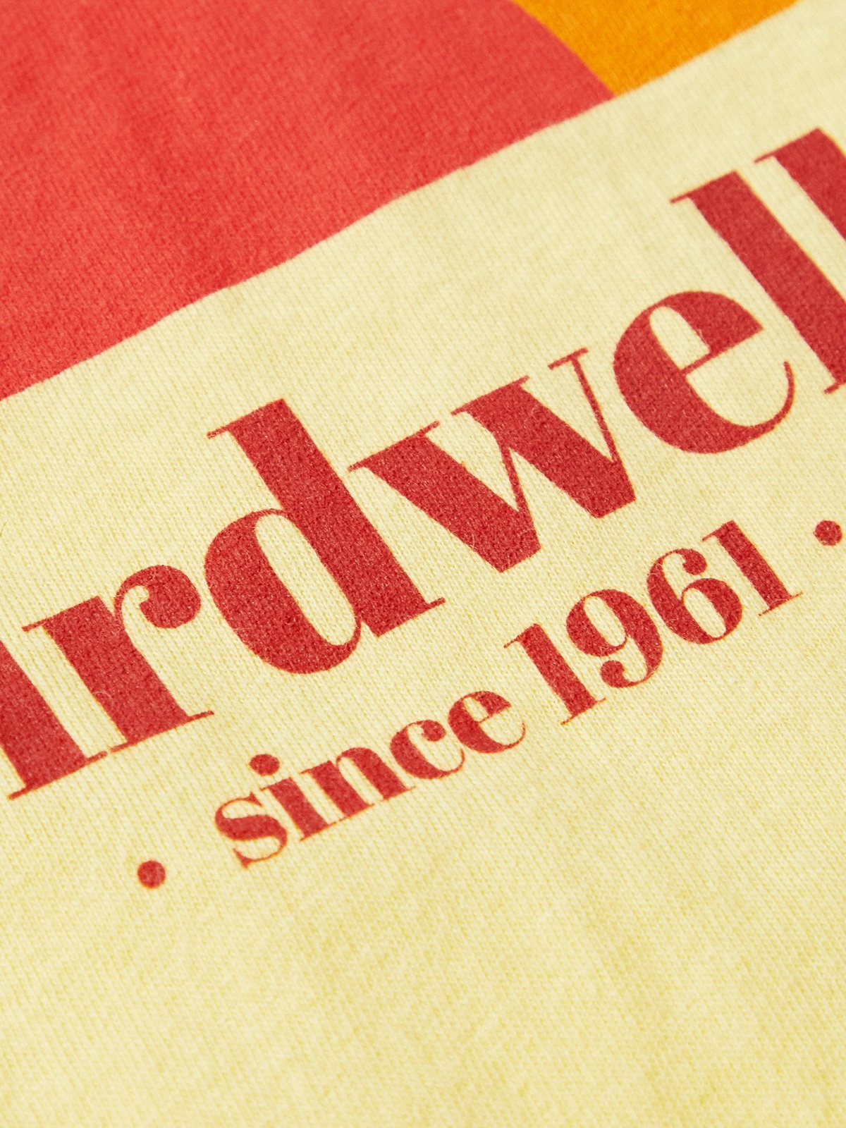BIRDWELL - Vintage Sunrise Logo-Print Cotton-Jersey T-Shirt - Yellow ...