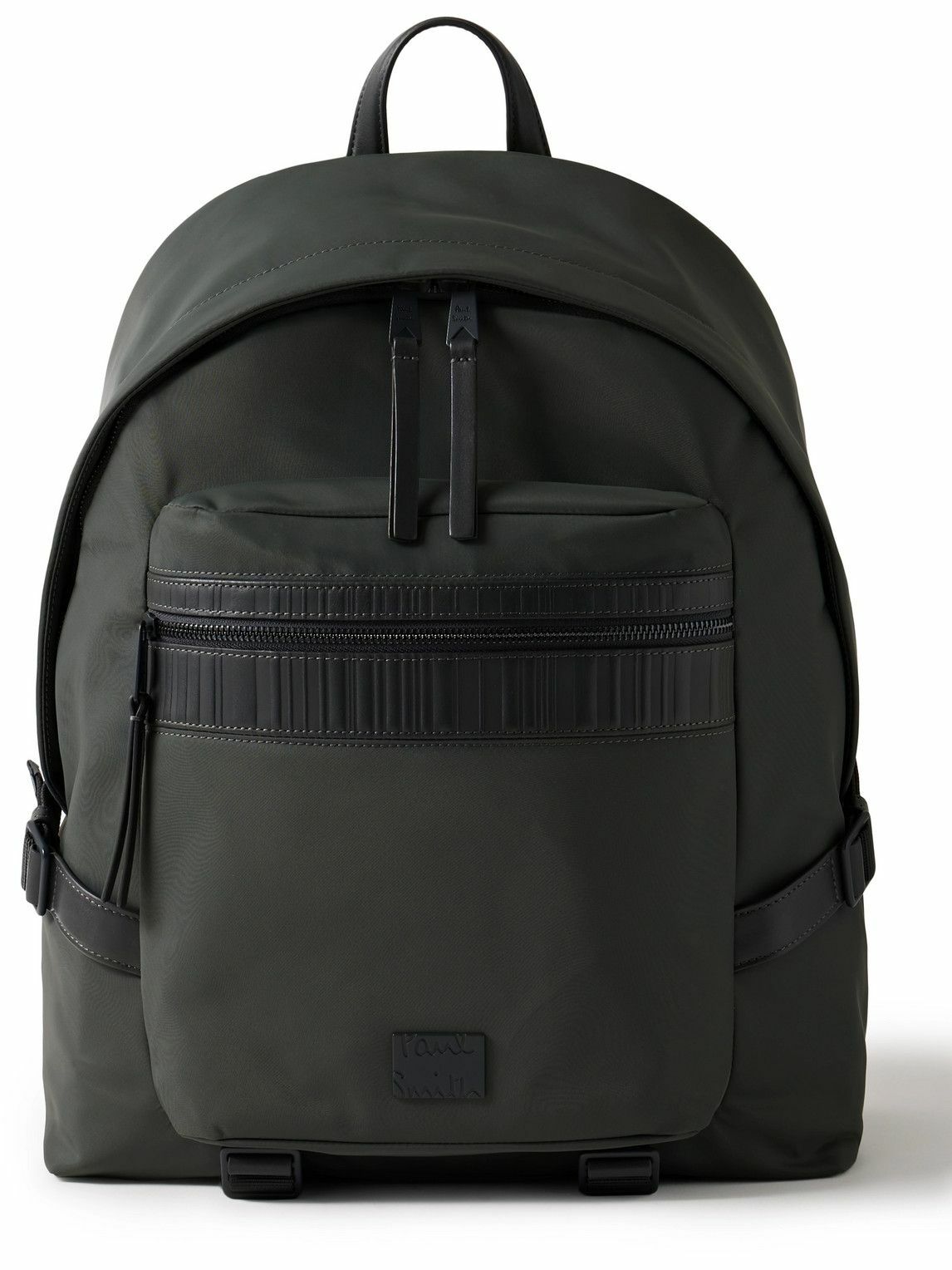 Paul Smith - Embossed Leather-Trimmed Shell Backpack Paul Smith