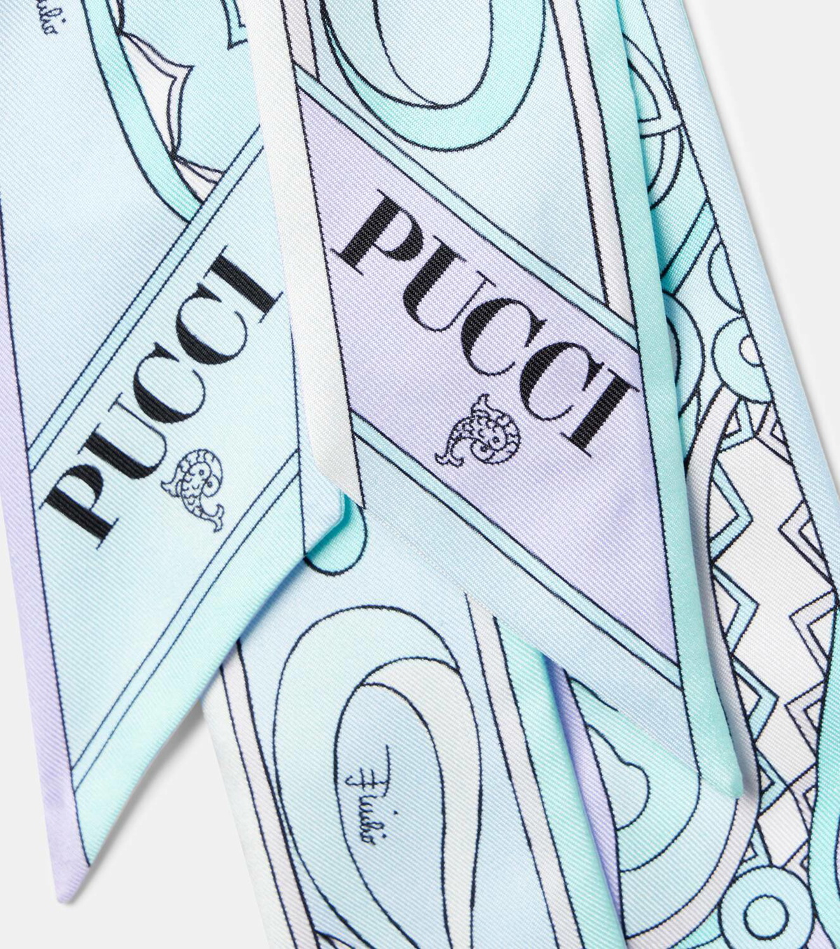 Pucci Marmo silk twill scarf Emilio Pucci