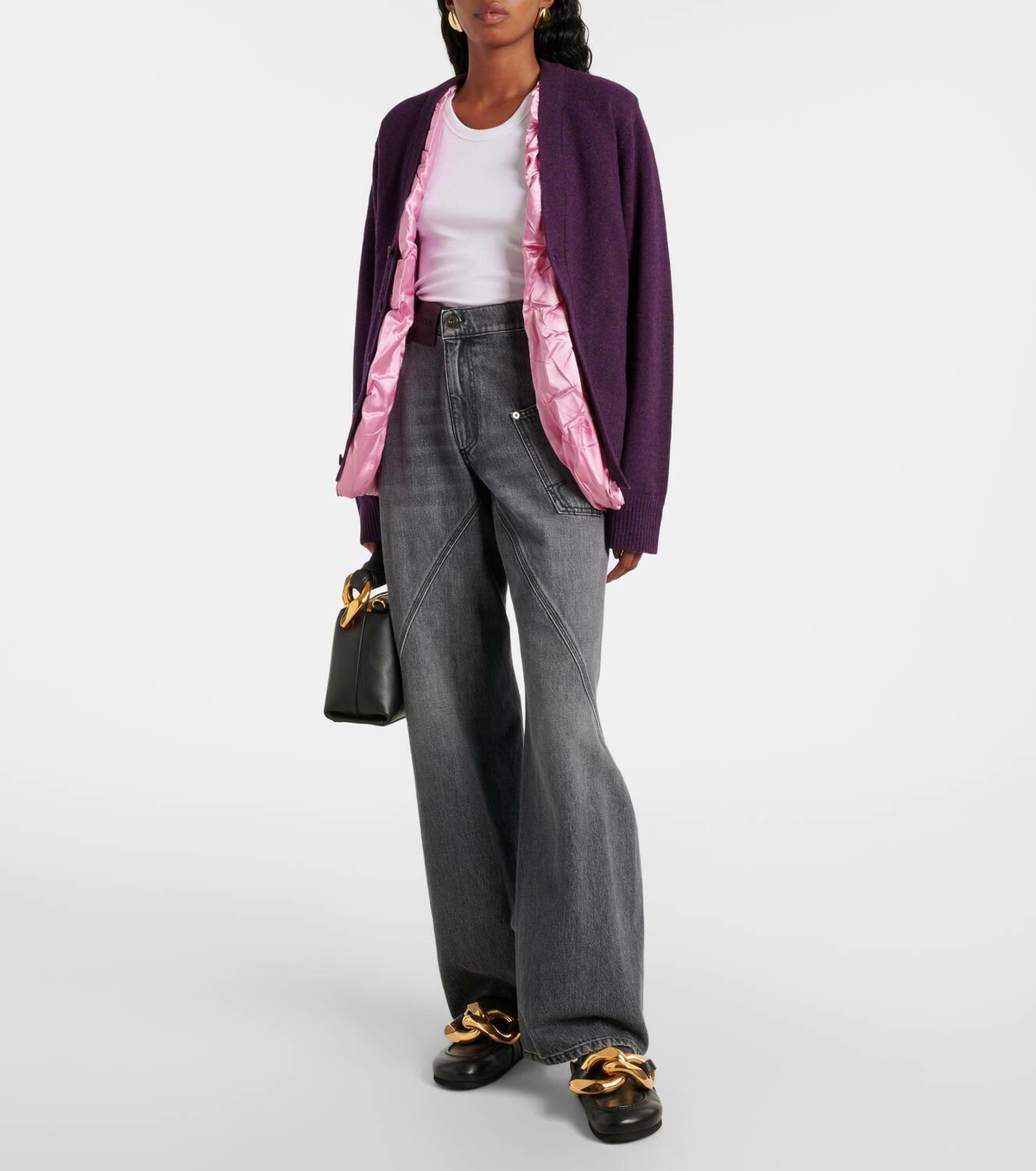 JW Anderson Wool and satin cardigan JW Anderson