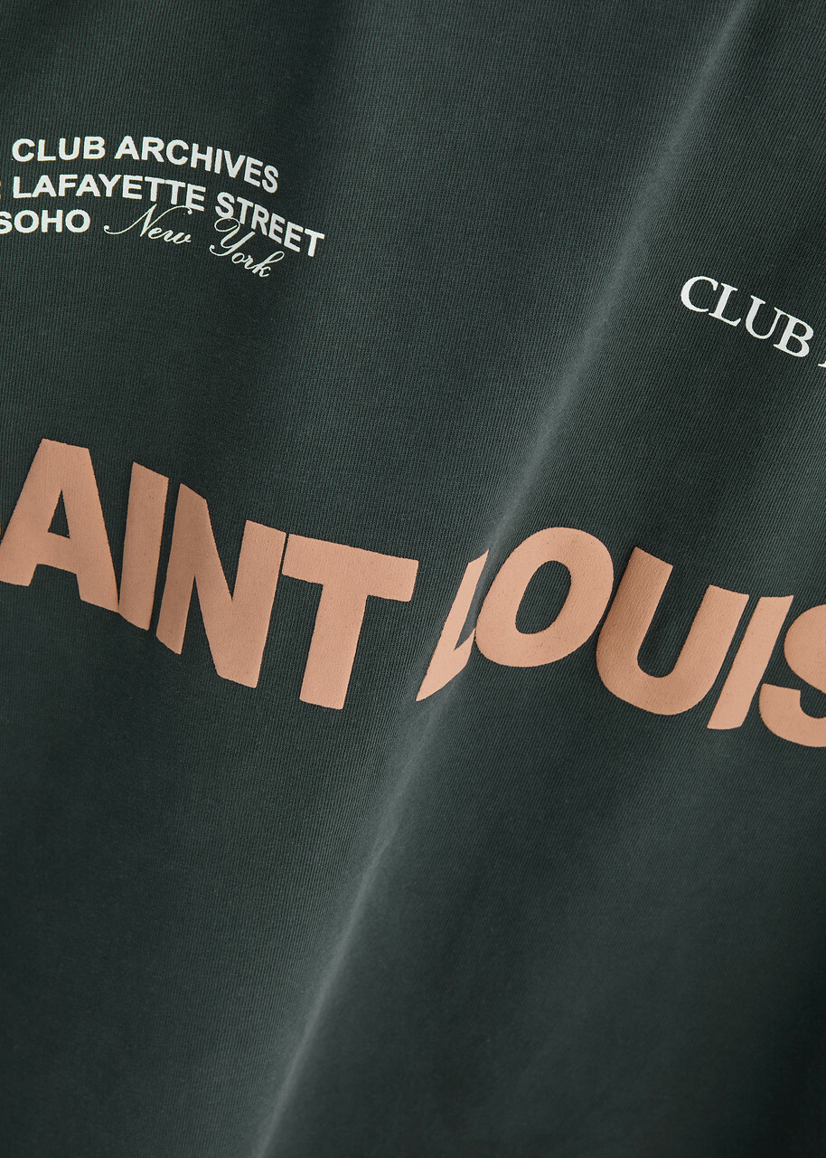 Club 1984 Heritage Logo-print Cotton T-shirt Grey Club 1984